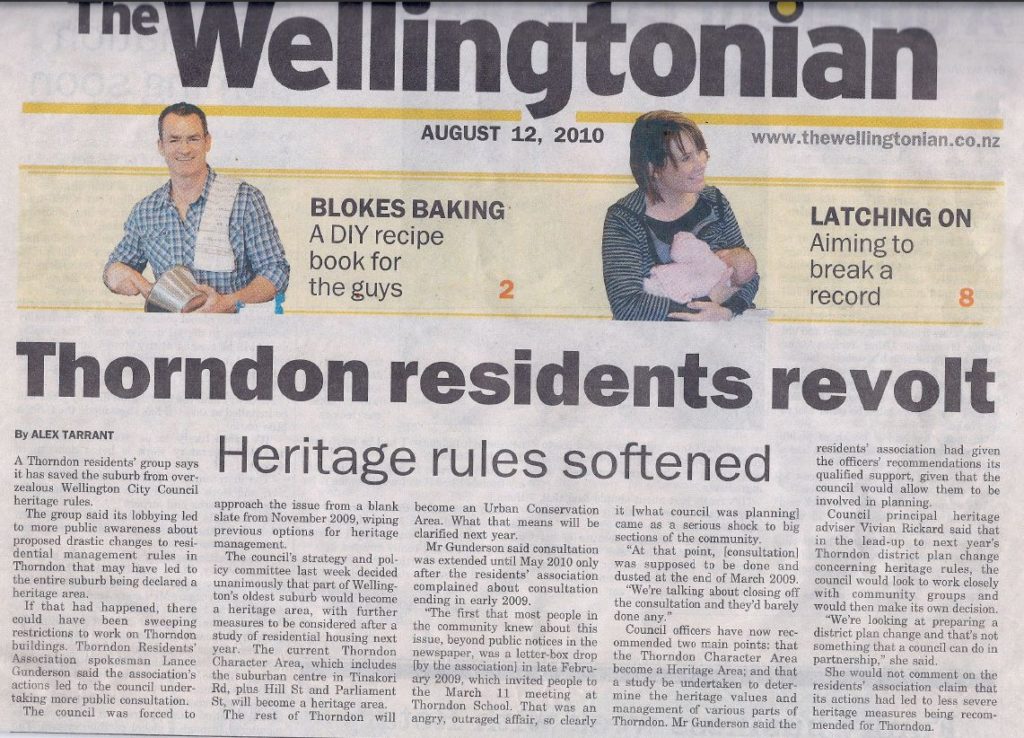 The Wellingtonian - "Thorndon residents revolt" - Thorndon Residents ...